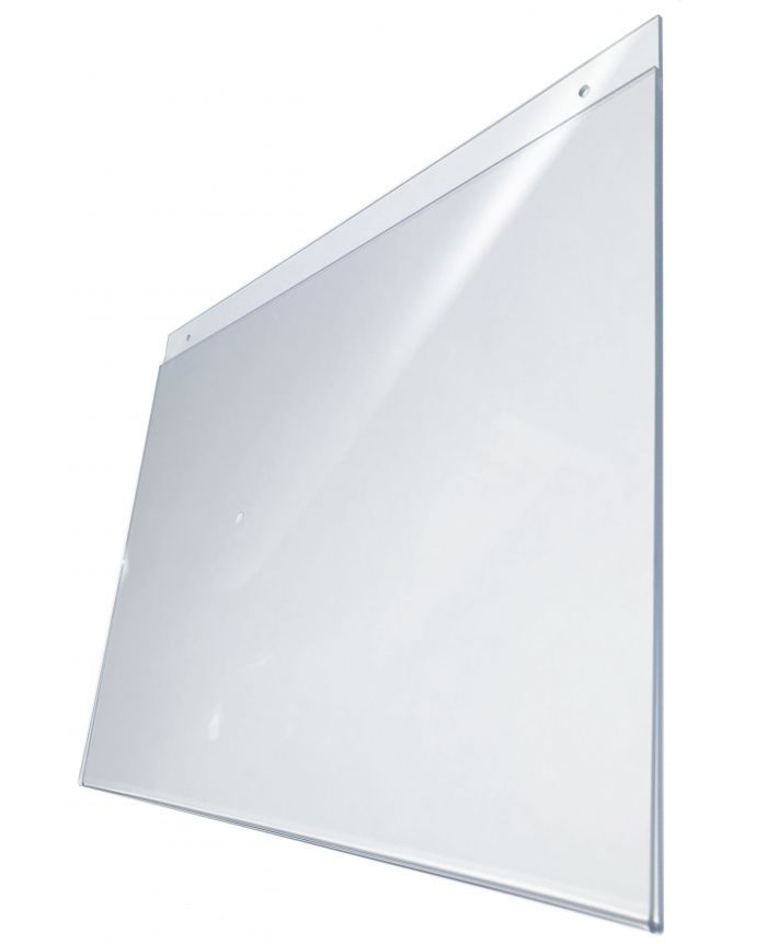 Porte visuel mural plexiglas A5 Horizontal prépercé - P&P